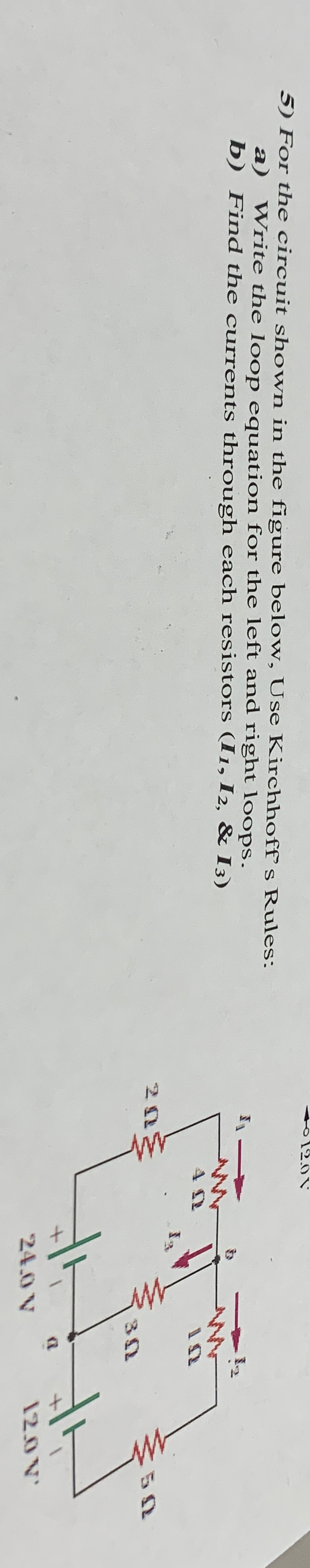 Solved For the circuit shown in the figure below, Use | Chegg.com