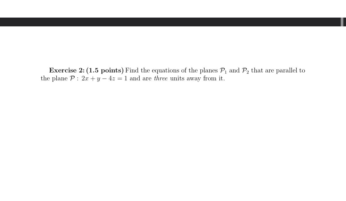 Solved Exercise 2: (1.5 ﻿points) ﻿Find the equations of the | Chegg.com