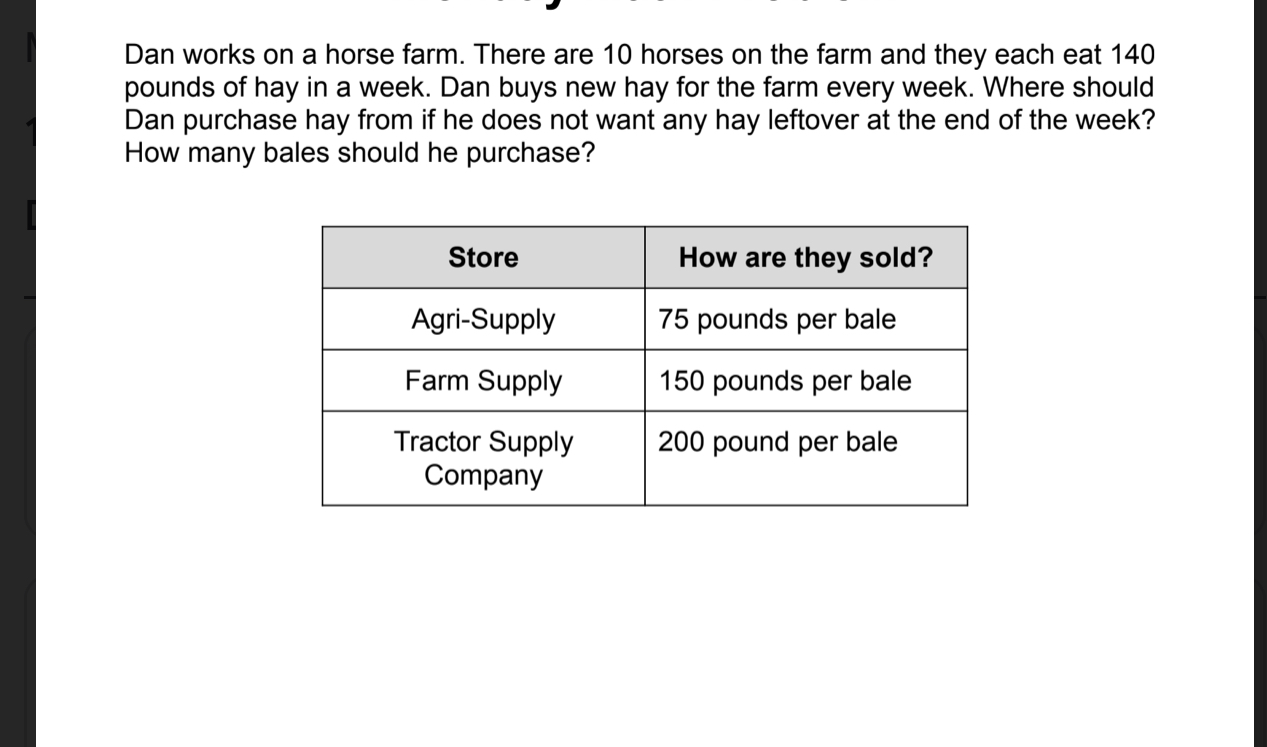 Solved Dan works on a horse farm. There are 10 ﻿horses on | Chegg.com