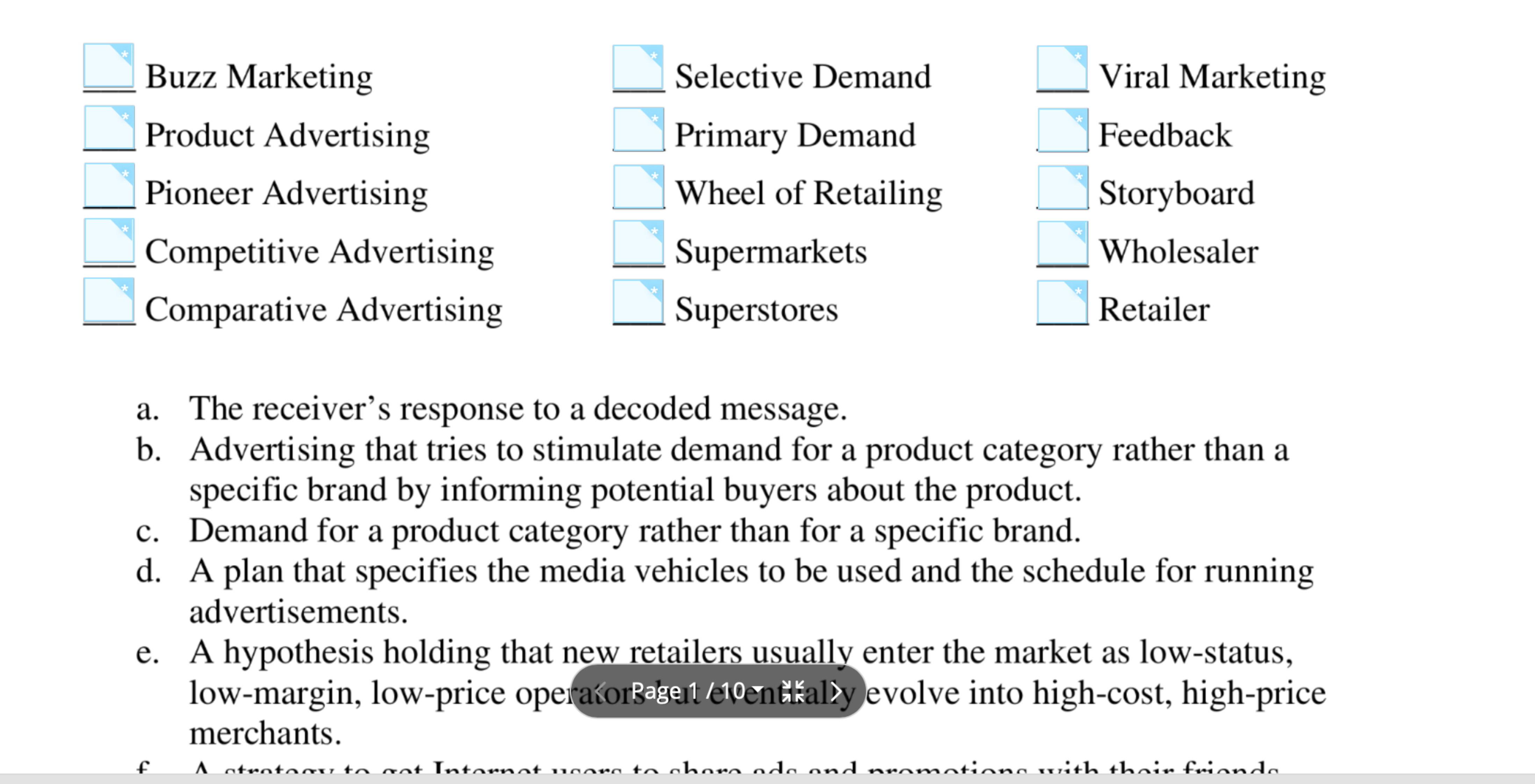 Solved \table[[_ ﻿Buzz Marketing,__ ﻿Selective Demand,Viral | Chegg.com