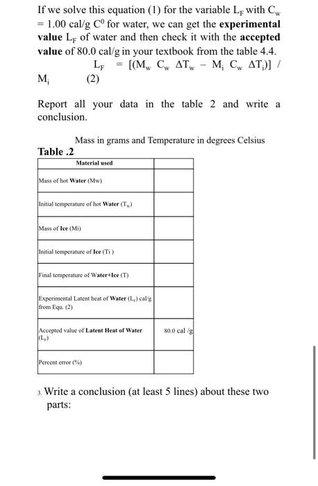 Solved Introductlon: The latent heat of a substance is the | Chegg.com