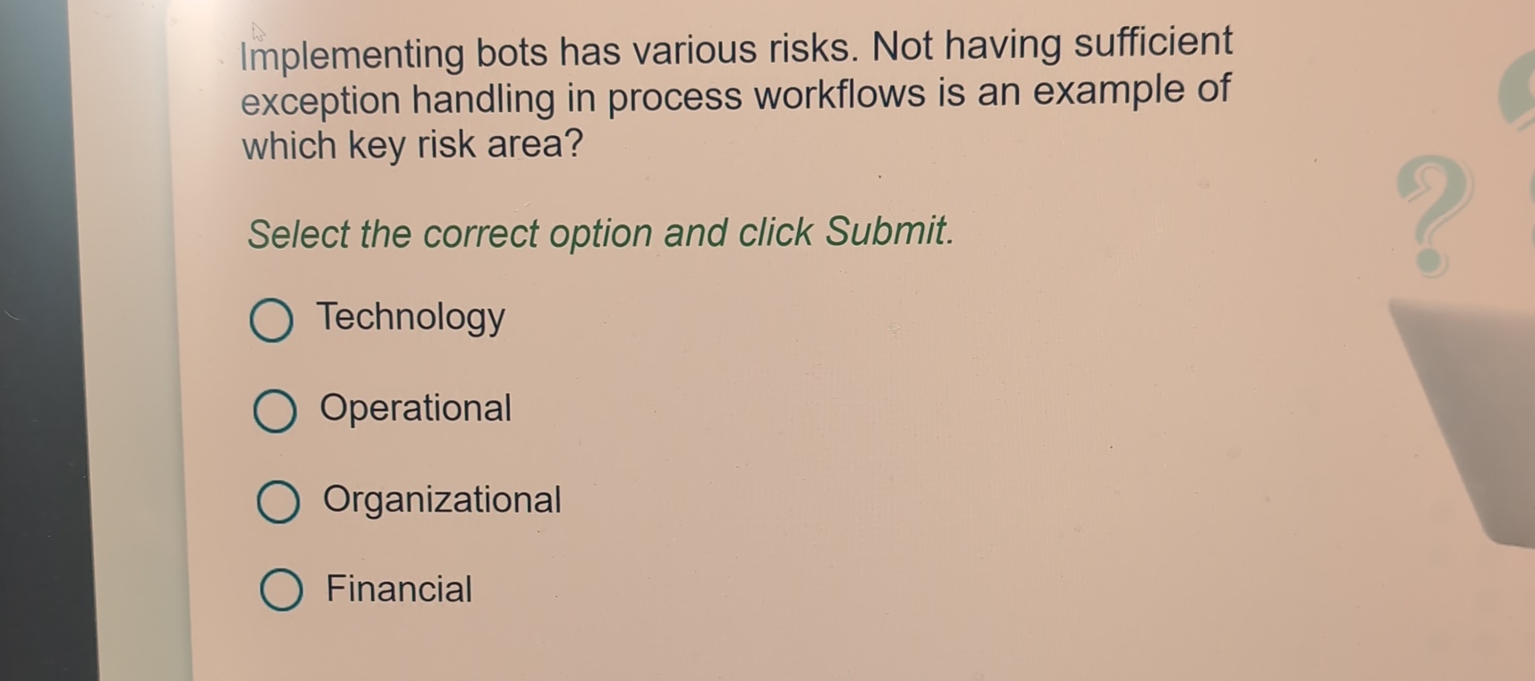 Solved Implementing bots has various risks. Not having | Chegg.com
