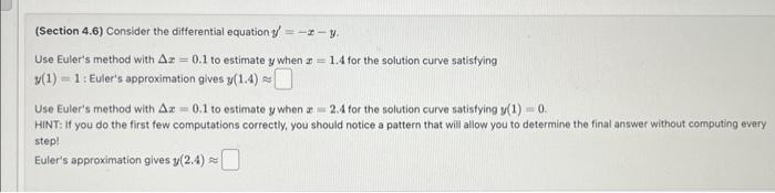 Solved (Section 4.6) Consider the differential equation | Chegg.com