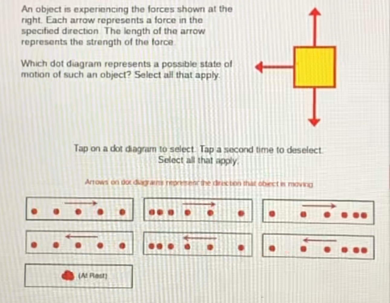 Solved An object is experiencing the forces shown at the | Chegg.com