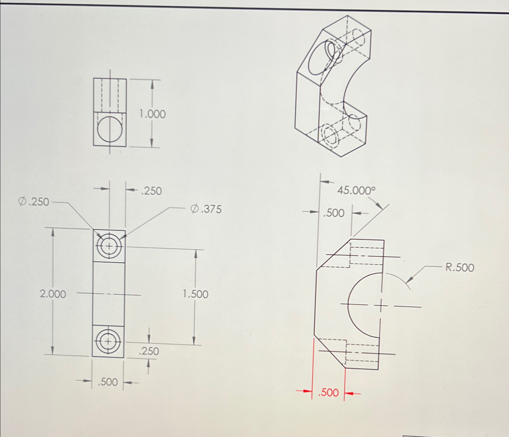 Solved How to create this drawing using solidworks | Chegg.com