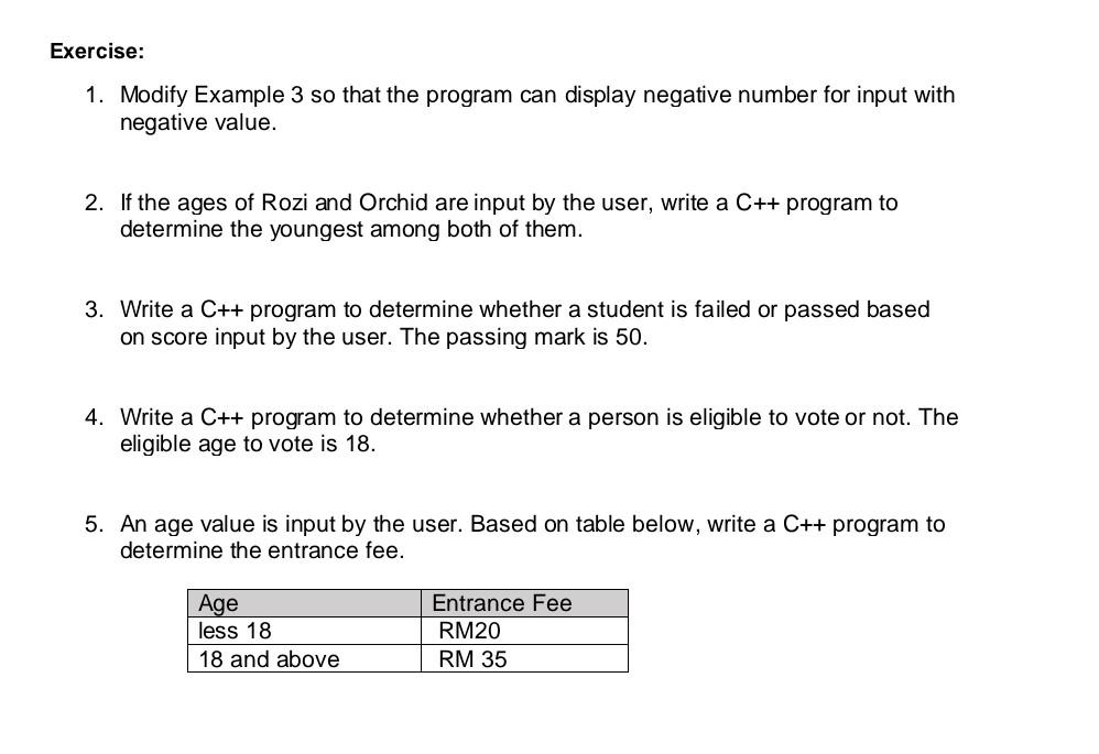Solved 1. Modify Example 3 so that the program can display | Chegg.com
