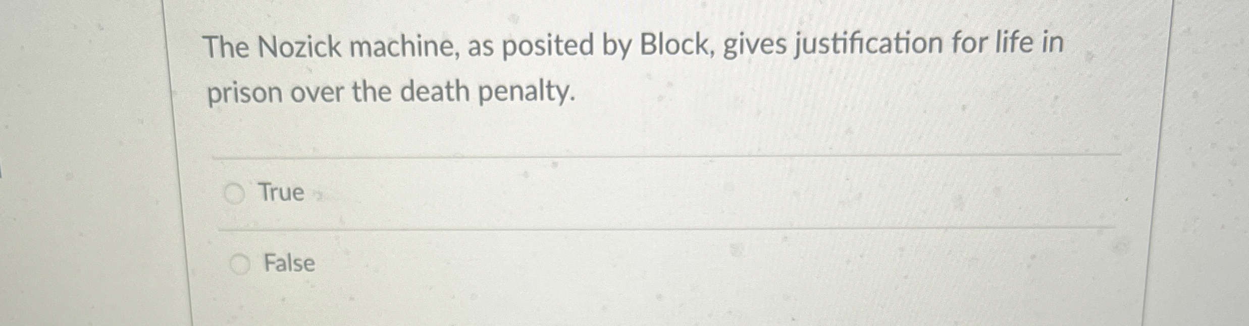 Solved The Nozick machine, as posited by Block, gives | Chegg.com