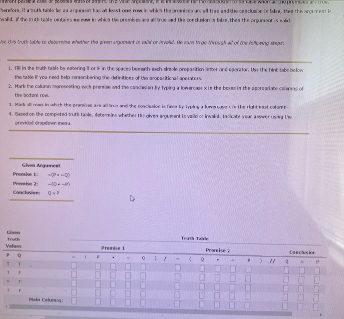 Solved philosophy truth tables.... Also Missing (rows | Chegg.com