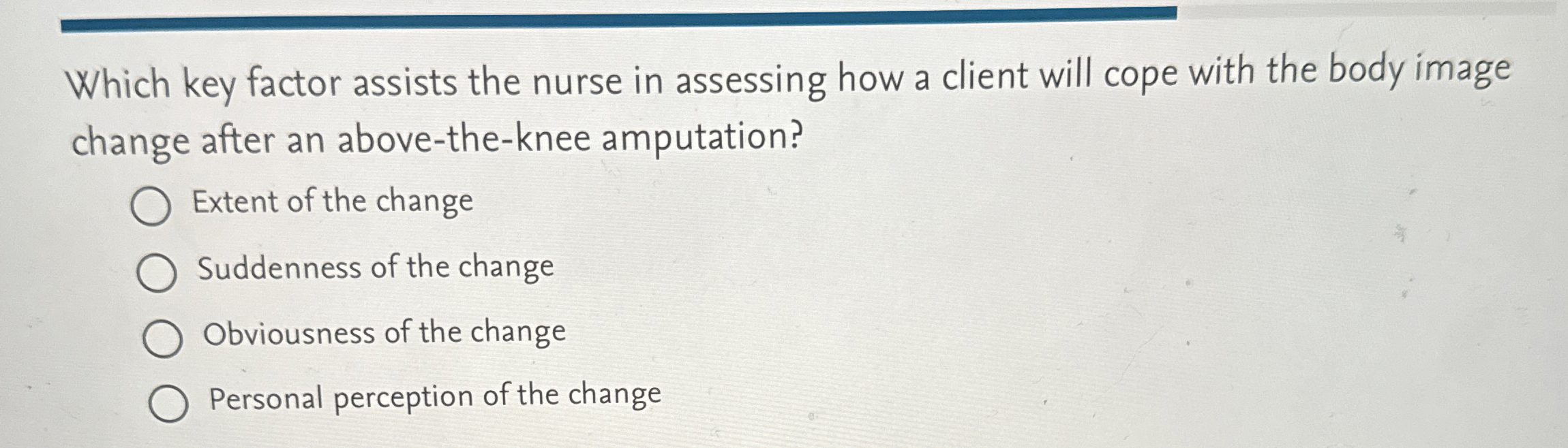 Solved Which key factor assists the nurse in assessing how a | Chegg.com
