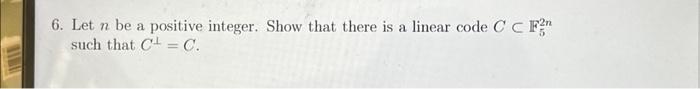 Solved 6. Let n be a positive integer. Show that there is a | Chegg.com