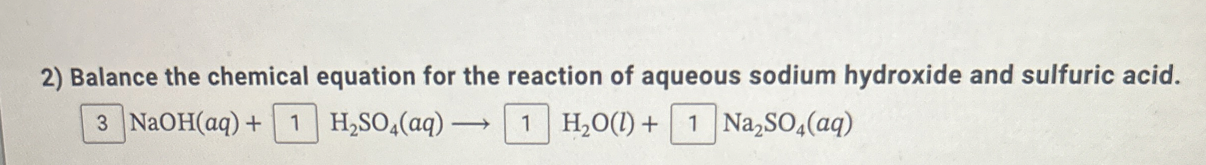 Solved Balance the chemical equation for the reaction of | Chegg.com