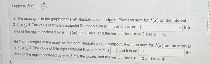 Solved Suppose f(x)=x16 (a) The rectangles in the graph on | Chegg.com