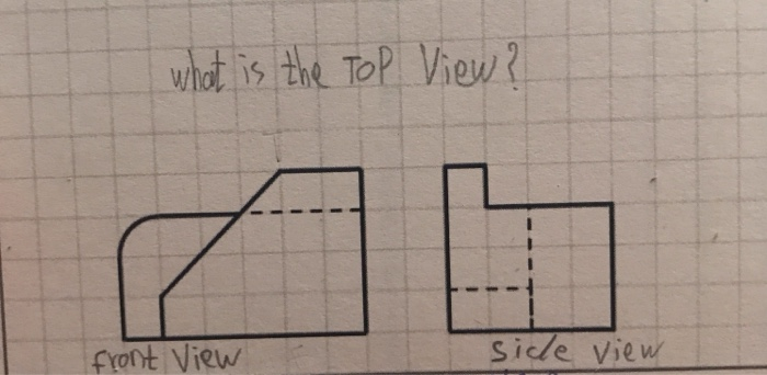 Solved instructions :- Given two orthographic views, sketch | Chegg.com