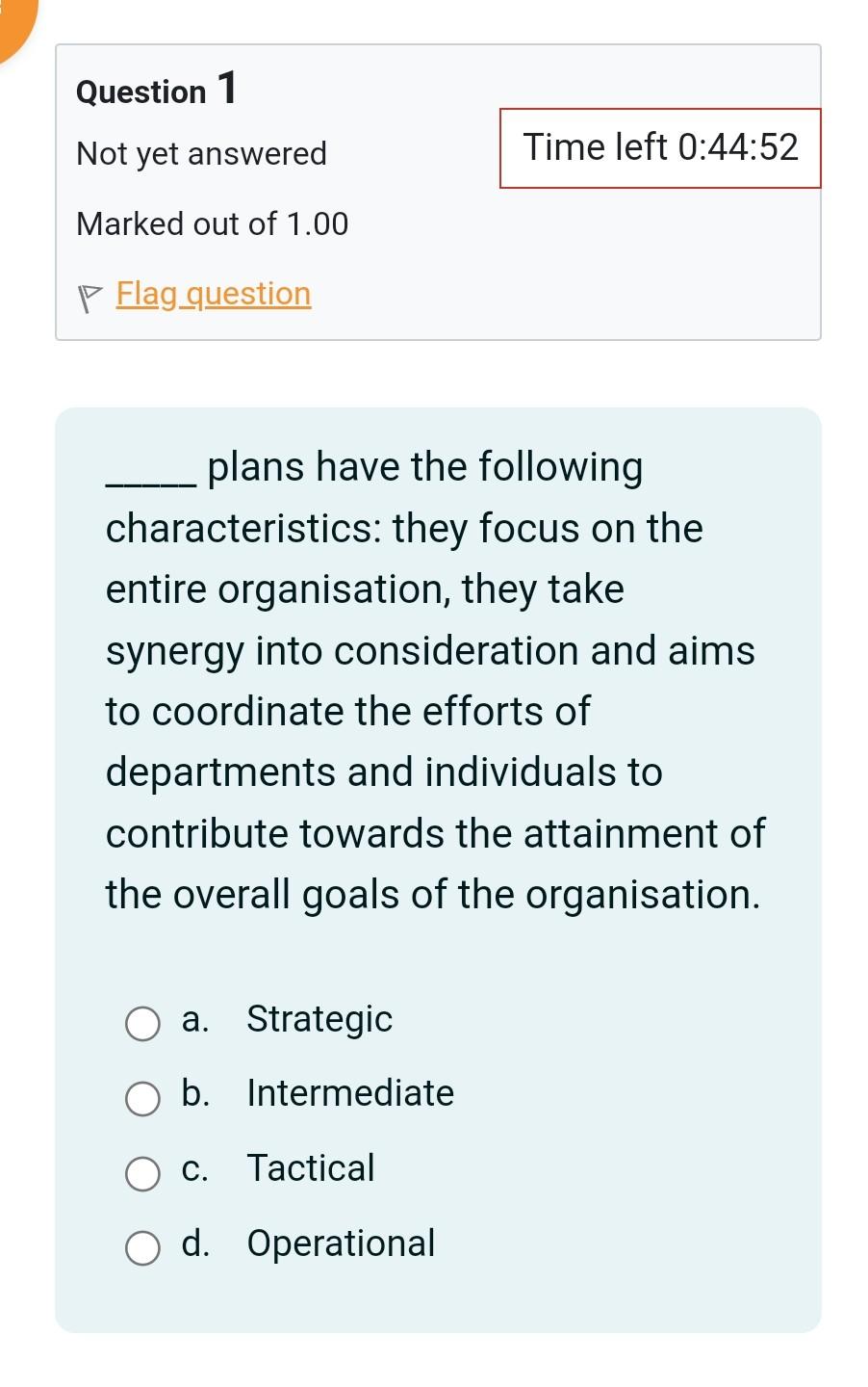 Solved Question 1 Not yet answered Marked out of 1.00 | Chegg.com
