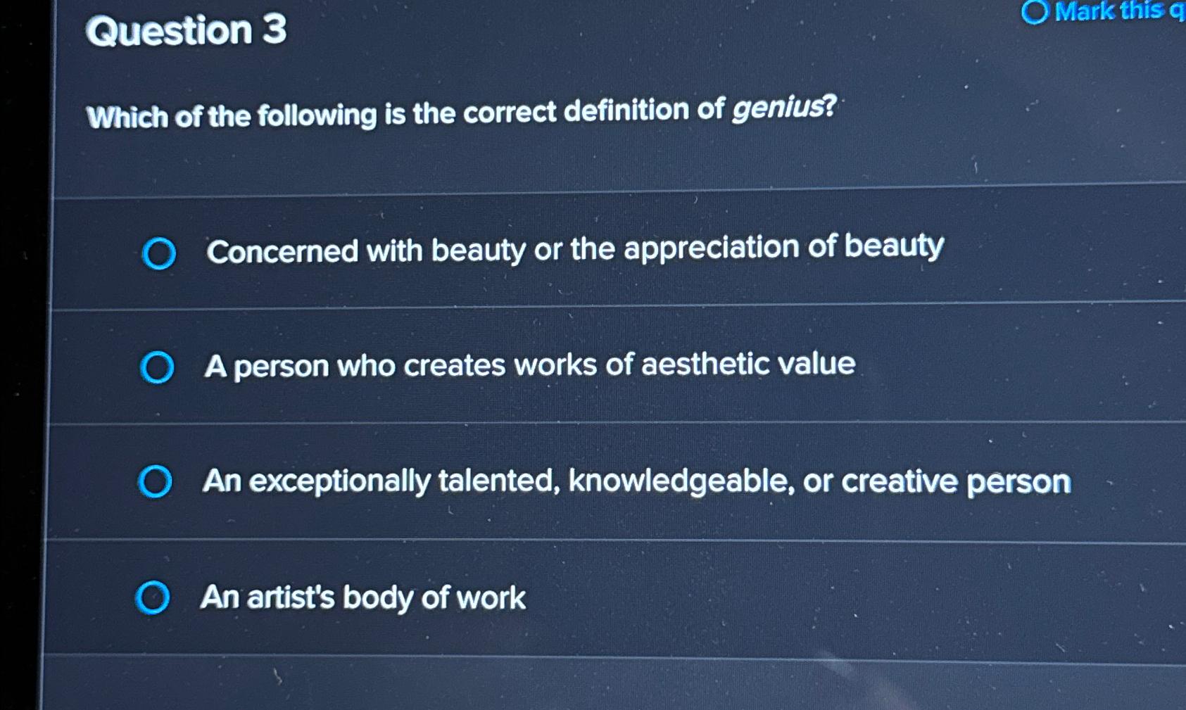 Solved Question 3Mark this qWhich of the following is the | Chegg.com