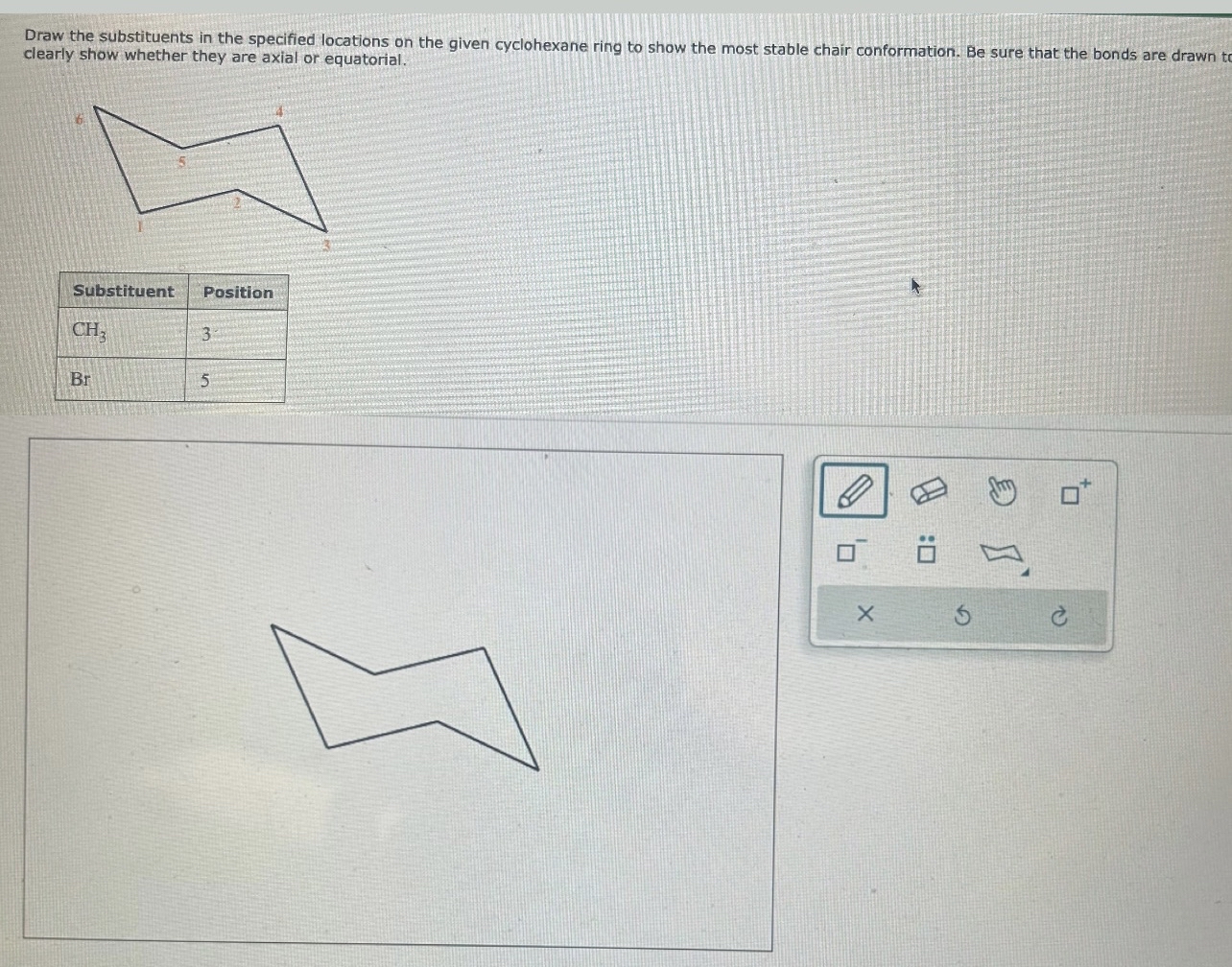 Solved Draw the substituents in the specified locations on | Chegg.com