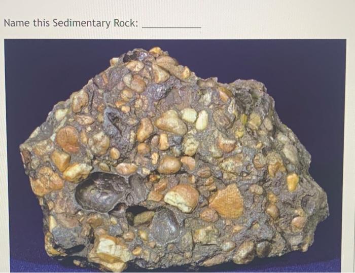 Solved Name this Sedimentary Rock: This sample has a gritty | Chegg.com