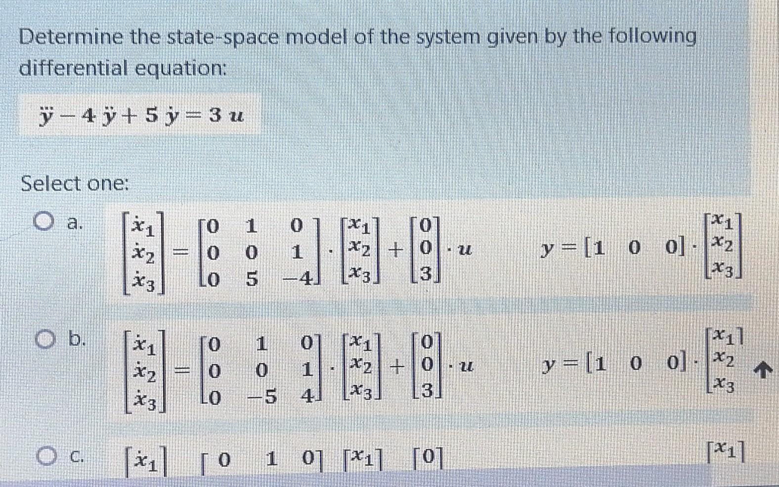 Solved Determine the state-space model of the system given | Chegg.com
