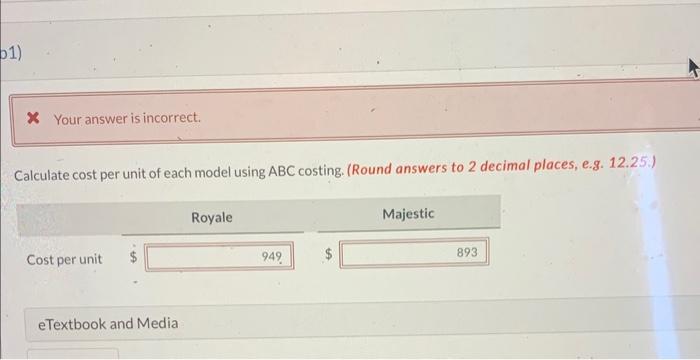 Solved Calculate cost per unit of each model using ABC | Chegg.com