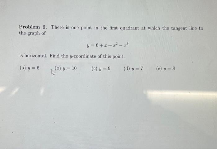 Solved Problem 6. There is one point in the first quadrant | Chegg.com