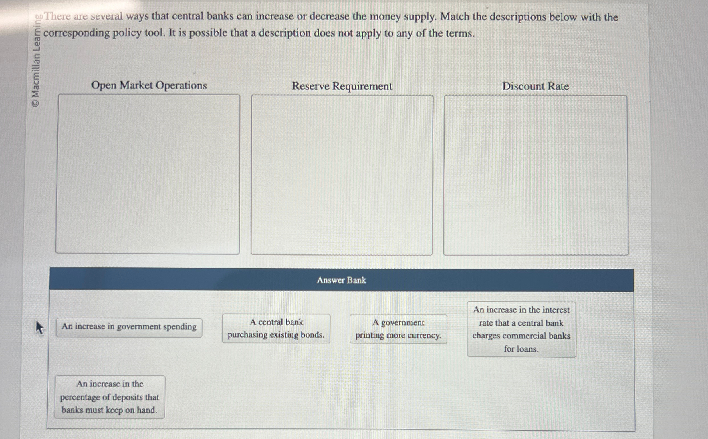 Solved Ab There Are Several Ways That Central Banks Can Chegg