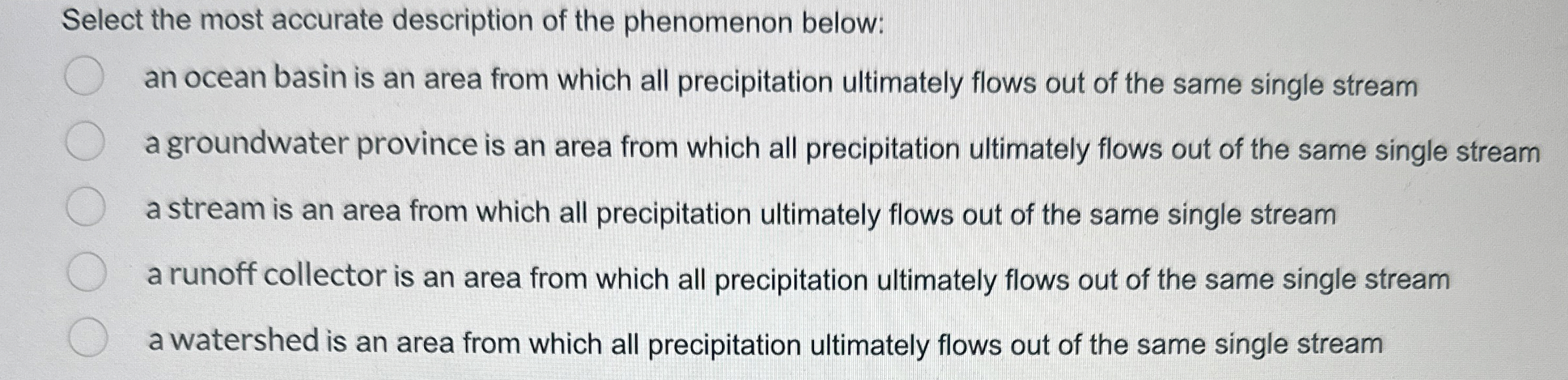 Solved Select the most accurate description of the | Chegg.com