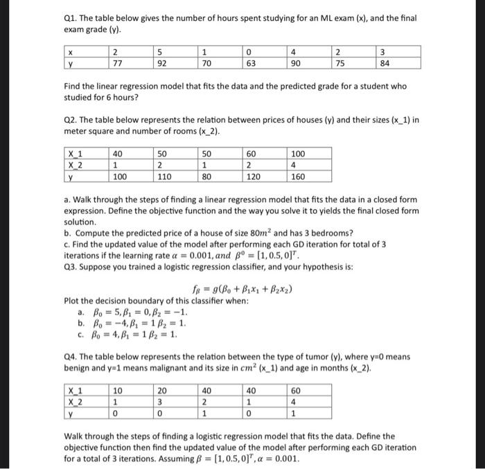 Solved please i need the results for all questions only the | Chegg.com