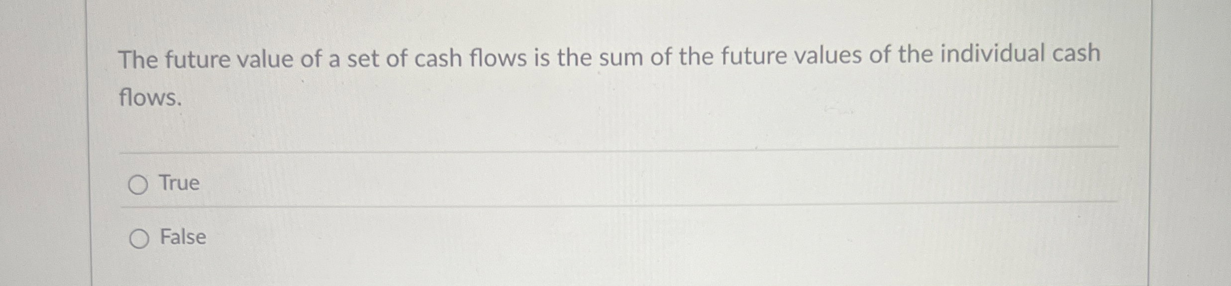 Solved The future value of a set of cash flows is the sum of | Chegg.com