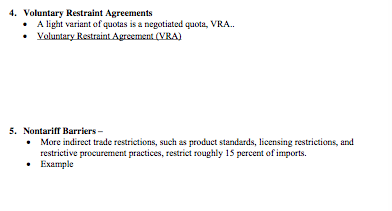 Solved Voluntary Restraint Agreements A light variant of | Chegg.com