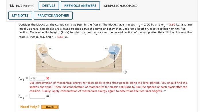 Solved Consider the blocks on the curved ramp as seen in the | Chegg.com