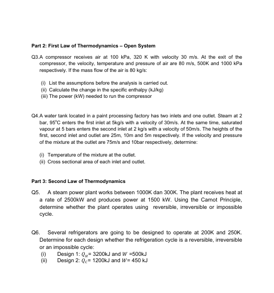 Solved Part 2: First Law of ﻿Thermodynamics - ﻿Open | Chegg.com