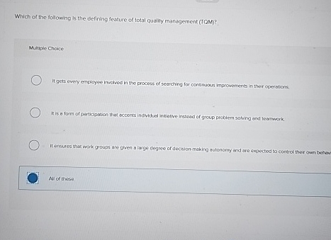 Solved Which of the following is the defining feature of | Chegg.com