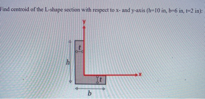Solved Find centroid of the L-shape section with respect to | Chegg.com