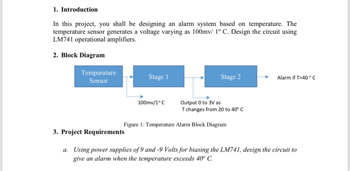 Solved 1. Introduction In this project, you shall be | Chegg.com