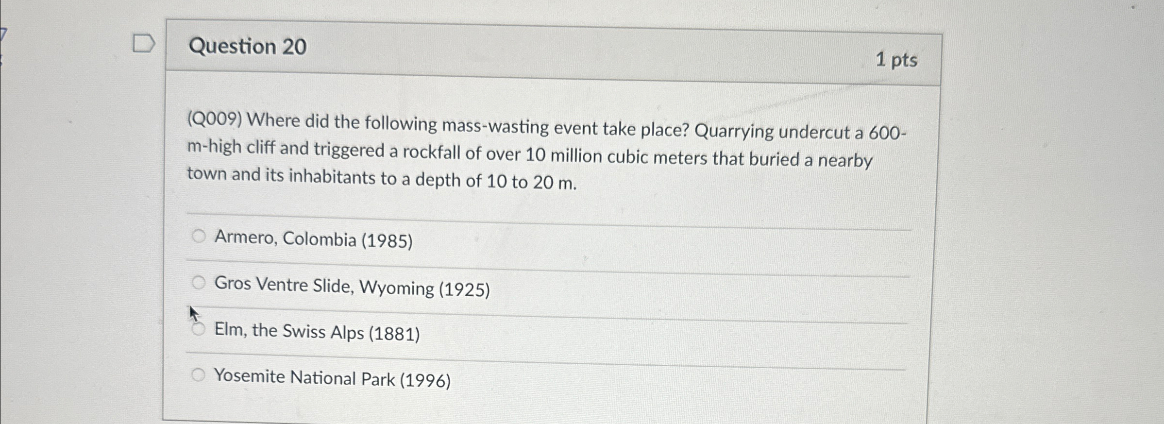 Solved Question 201pts(Q009) ﻿Where did the following | Chegg.com