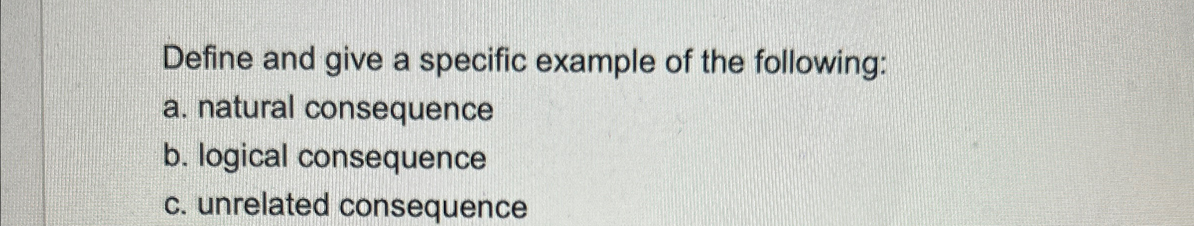 Solved Define and give a specific example of the | Chegg.com