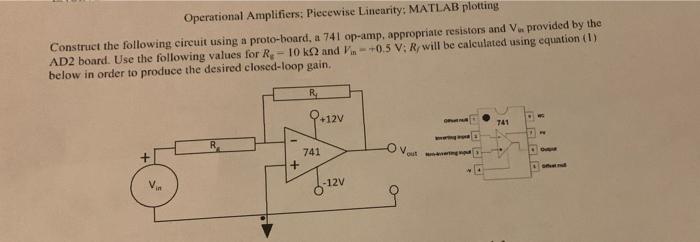 Solved Operational Amplifiers: Piecewise Linearity: MATLAB | Chegg.com