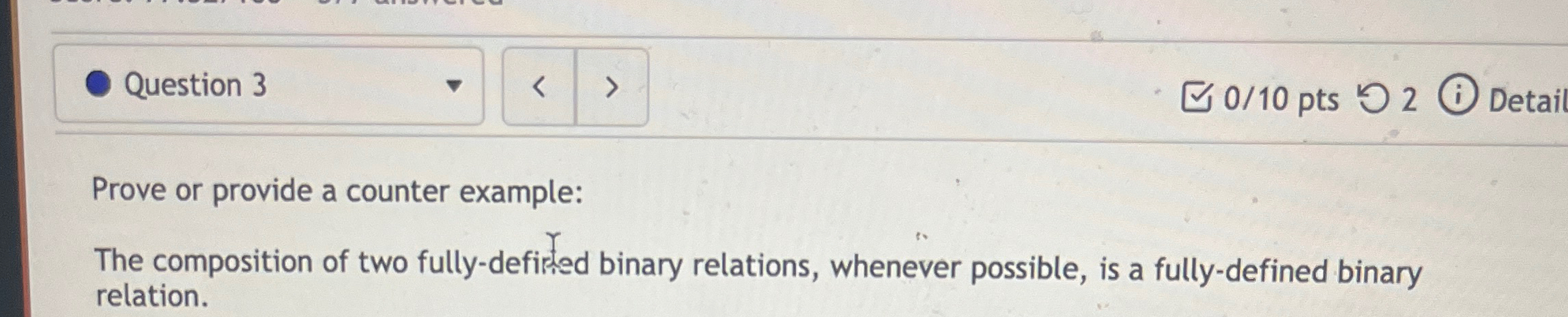 Solved Prove or provide a counter example:The composition of | Chegg.com