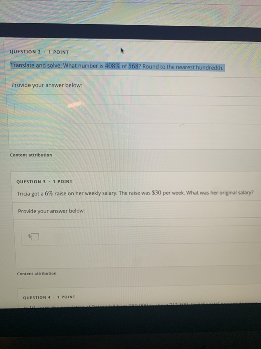 Solved QUESTION 2. 1 POINT Translate and solve: What number | Chegg.com