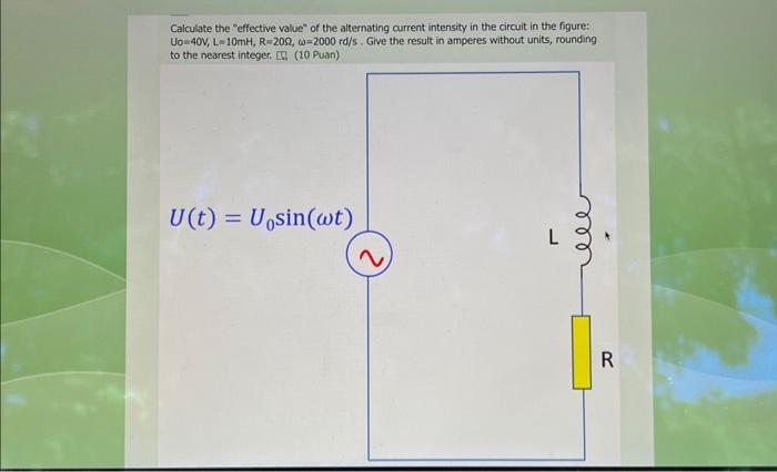 Solved Calculate the "effective value" of the alternating | Chegg.com