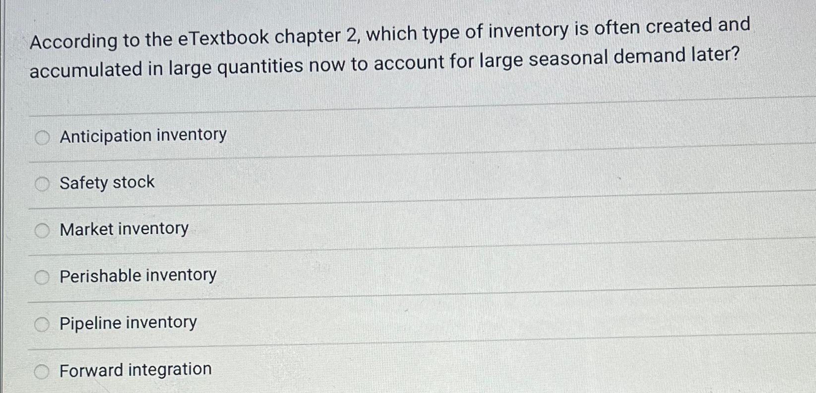 Solved According to the eTextbook chapter 2 , ﻿which type of | Chegg.com