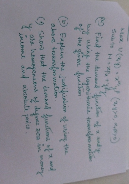 Solved Max )>0,α,β>(0 ﻿Sub to M=xpx+4k.Sub to M=xPx+yey(a) | Chegg.com