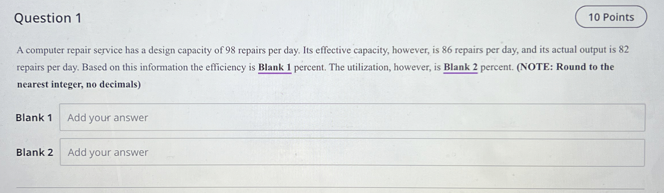 Solved Question 1A computer repair service has a design | Chegg.com