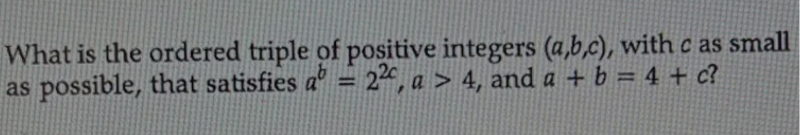 Solved what is the ordered triple of positive integers | Chegg.com