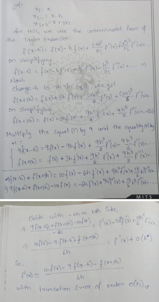 Solved a) Choose any function f, and use the schemes you | Chegg.com