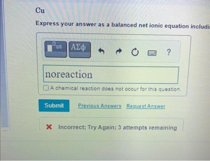 Solved Decide whether or not each of the following metals | Chegg.com