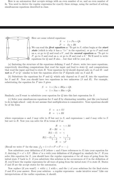 Solved Here is an automaton that accepts strings with an | Chegg.com