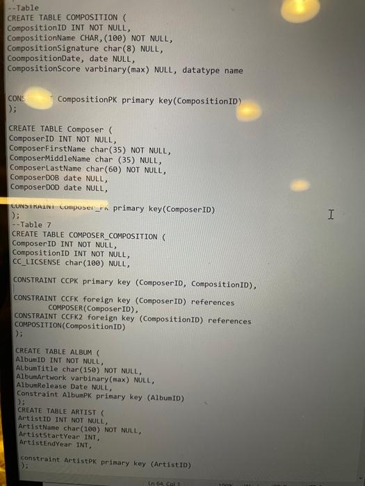 Solved In SQL write a script that will insert 5 or more rows | Chegg.com
