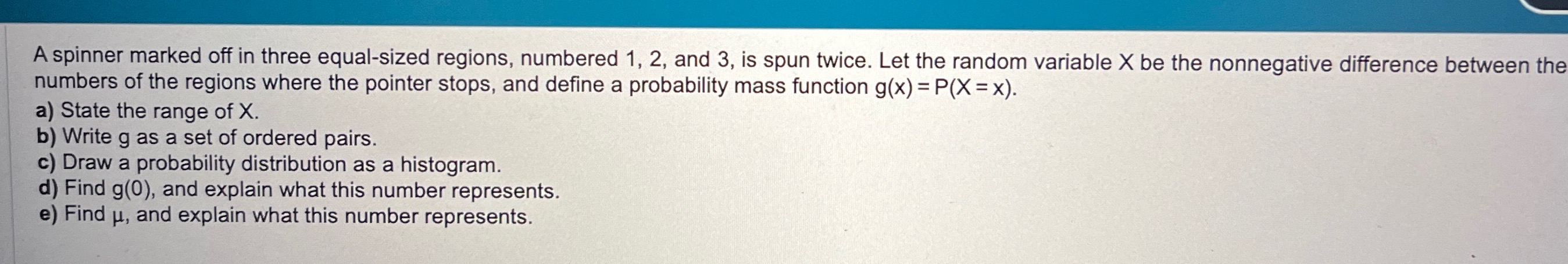 Solved A spinner marked off in three equal-sized regions, | Chegg.com