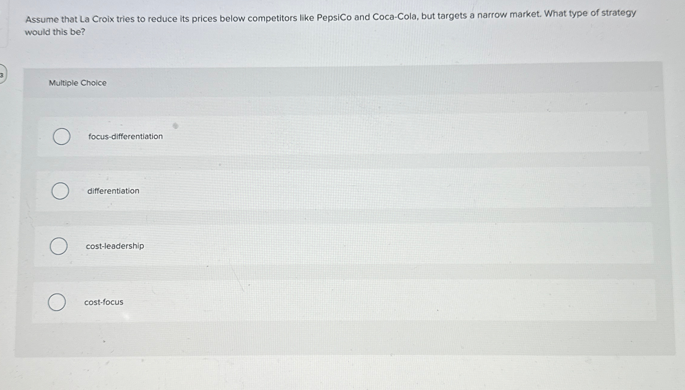 Solved Assume that La Croix tries to reduce its prices below | Chegg.com